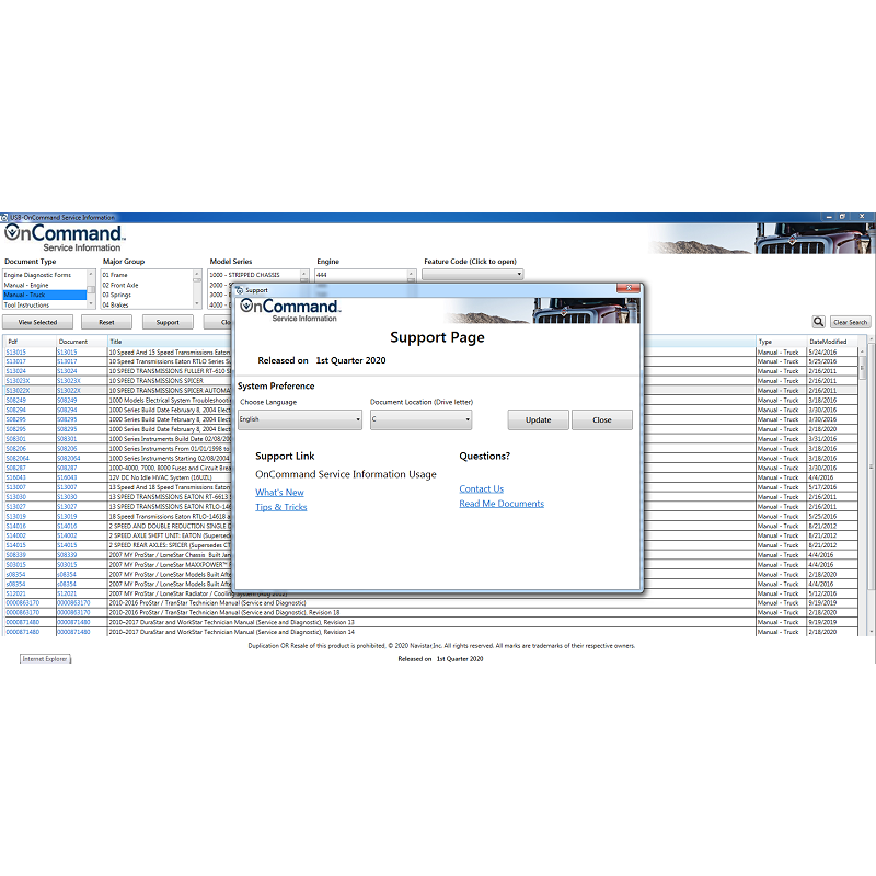 Navistar OnCommand 2020