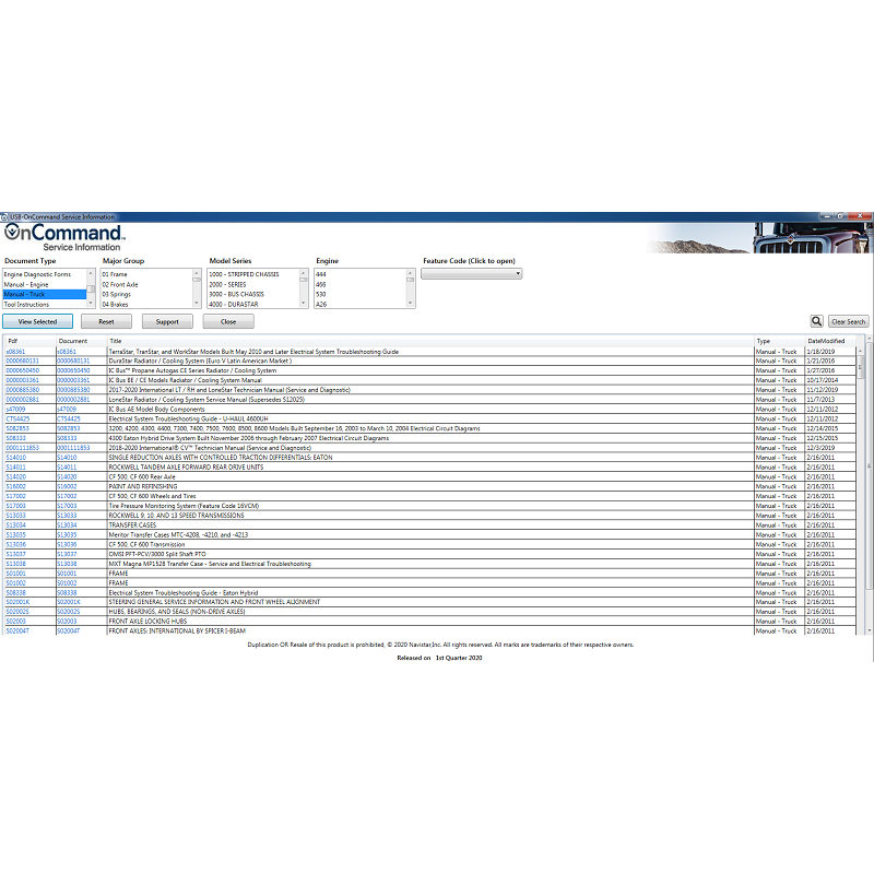Navistar OnCommand 2020